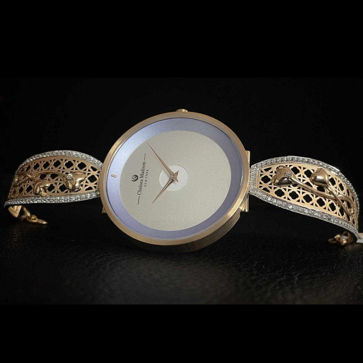 18k Solid Gold Watch | Purple Hearts – Chelsea Madison New York